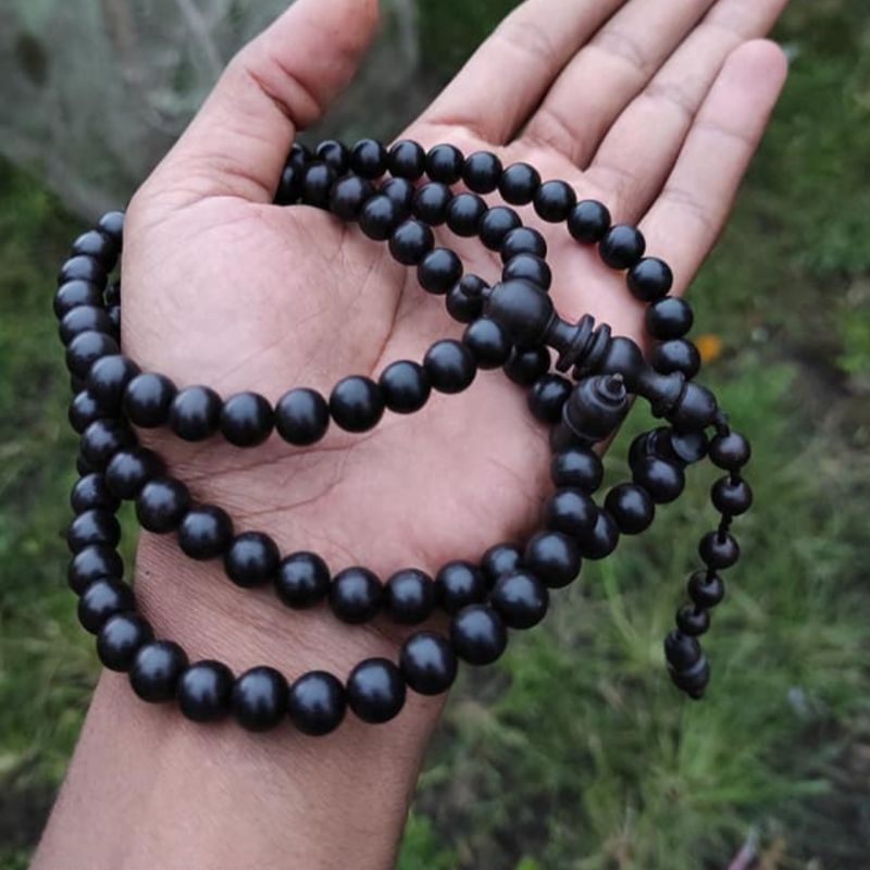 Jual Tasbih Kayu Galih Kelor Hitam 8 mm | Shopee Indonesia