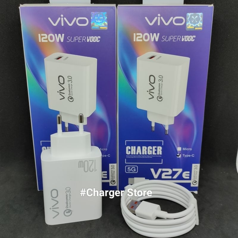 Jual Charger Vivo 120W Fast Charging ORIGINAL Micro USB - Type C Quick ...