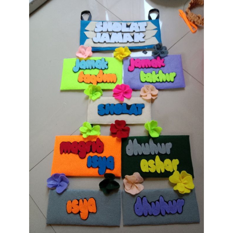 Jual hiasan dinding dari kain flanel / hiasan dinding sholat jamak ...