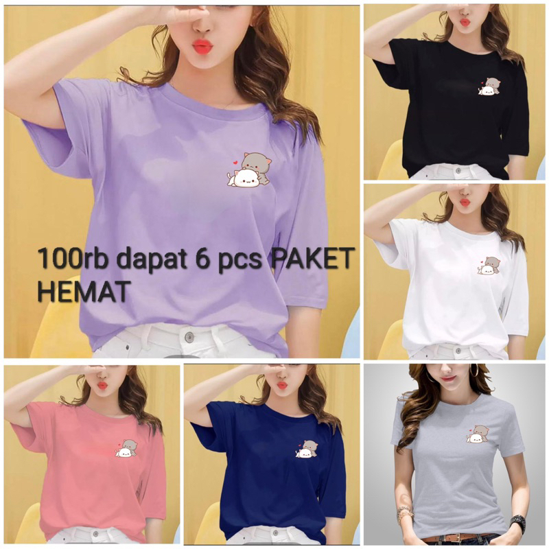Jual kaos wanita 100rb dapat 6 pcs /kaos atasan wanita motif terbaru ... Jual kaos wanita 100rb dapat 6 pcs /kaos atasan wanita motif terbaru ...