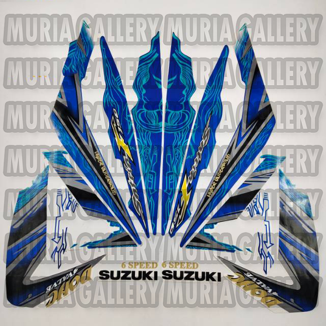 Jual striping stiker sticker suzuki satria fu f 150 2011 barong biru ...