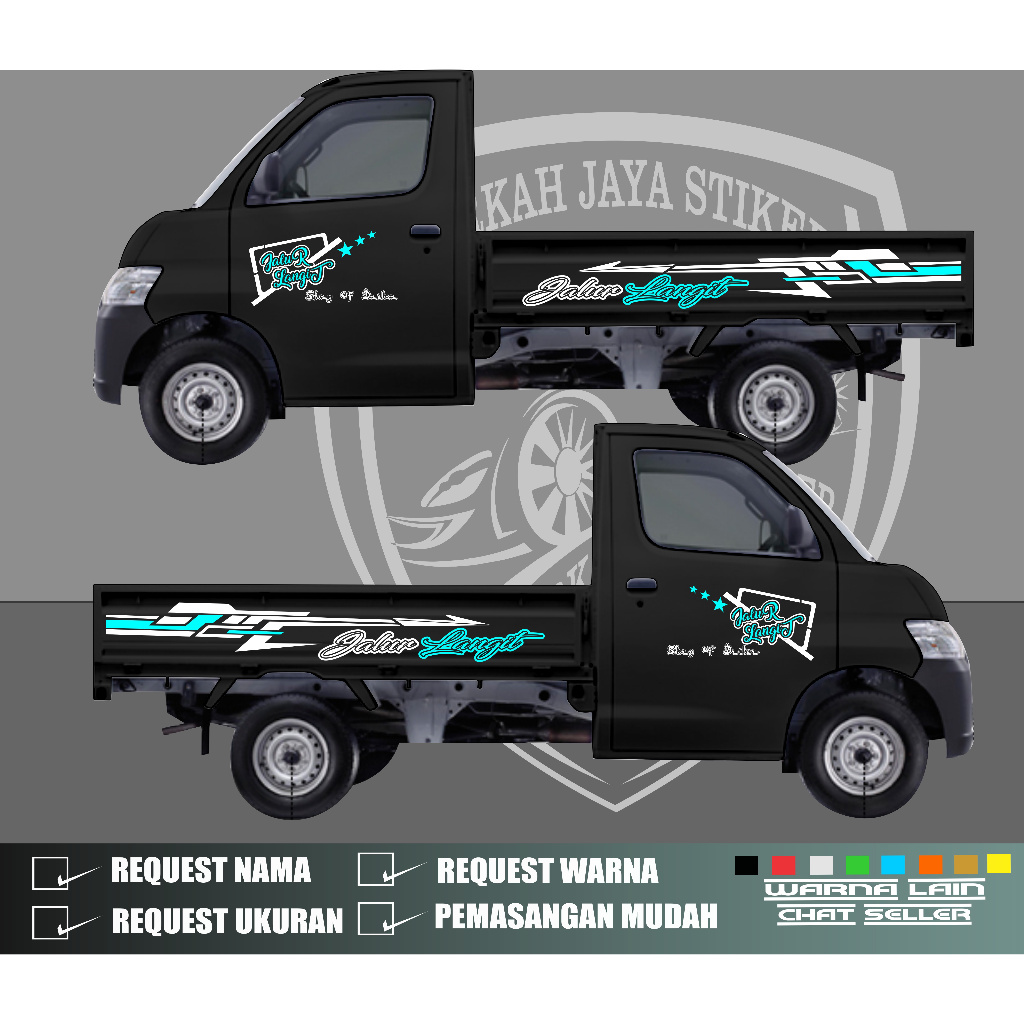 Jual STRIPING STICKER STIKER PICK UP GRANMAX STIKER MOBIL DAIHATSU ...