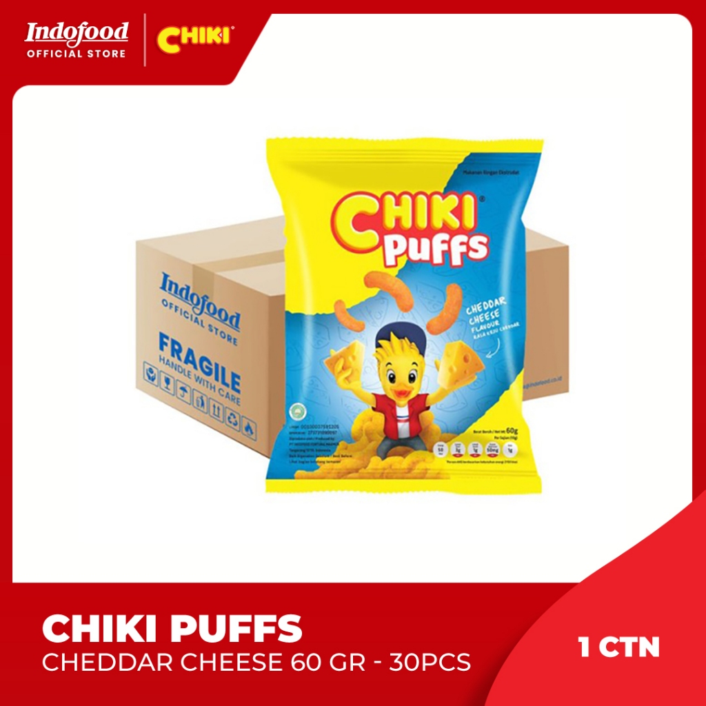Jual CTN - Chiki Puffs Cheddar Cheese 60 Gr | Shopee Indonesia