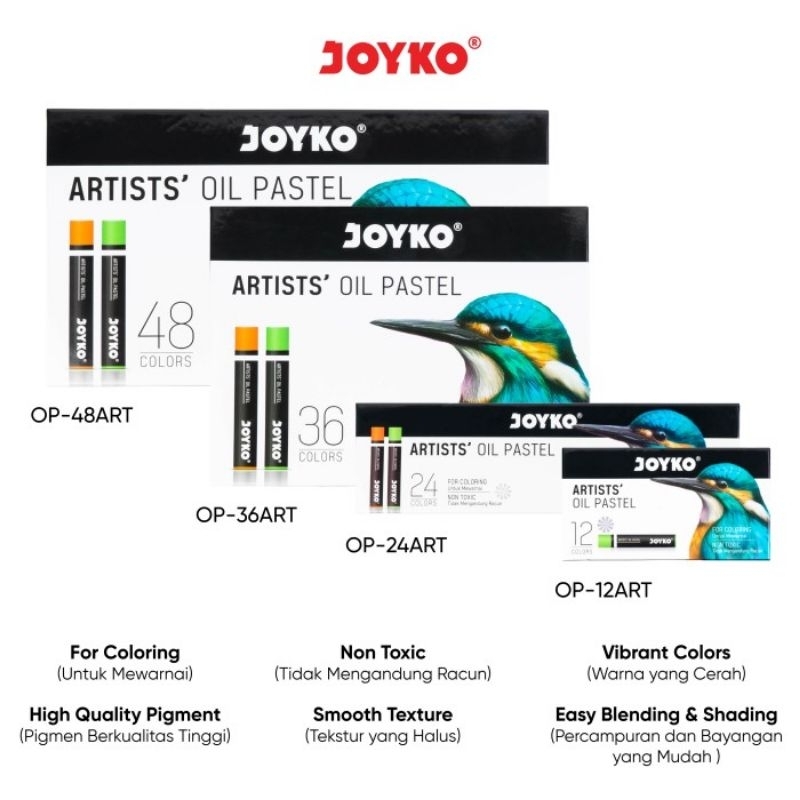 Jual JOYKO ARTIST OIL PASTELS OP-ART | CRAYON MINYAK NON TOXIC | OIL ...