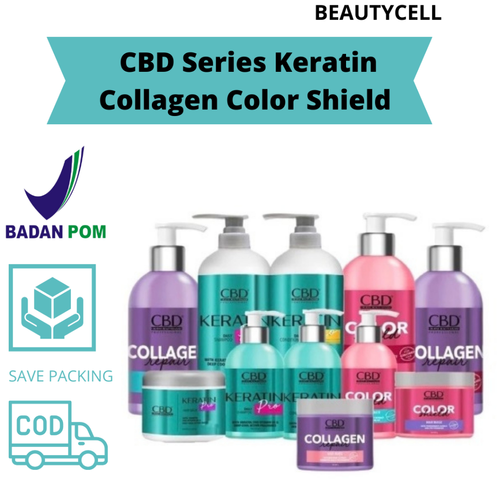Jual CBD Series Keratin Collagen Color Shield Pro Paket 3in1 Hair Mask ...
