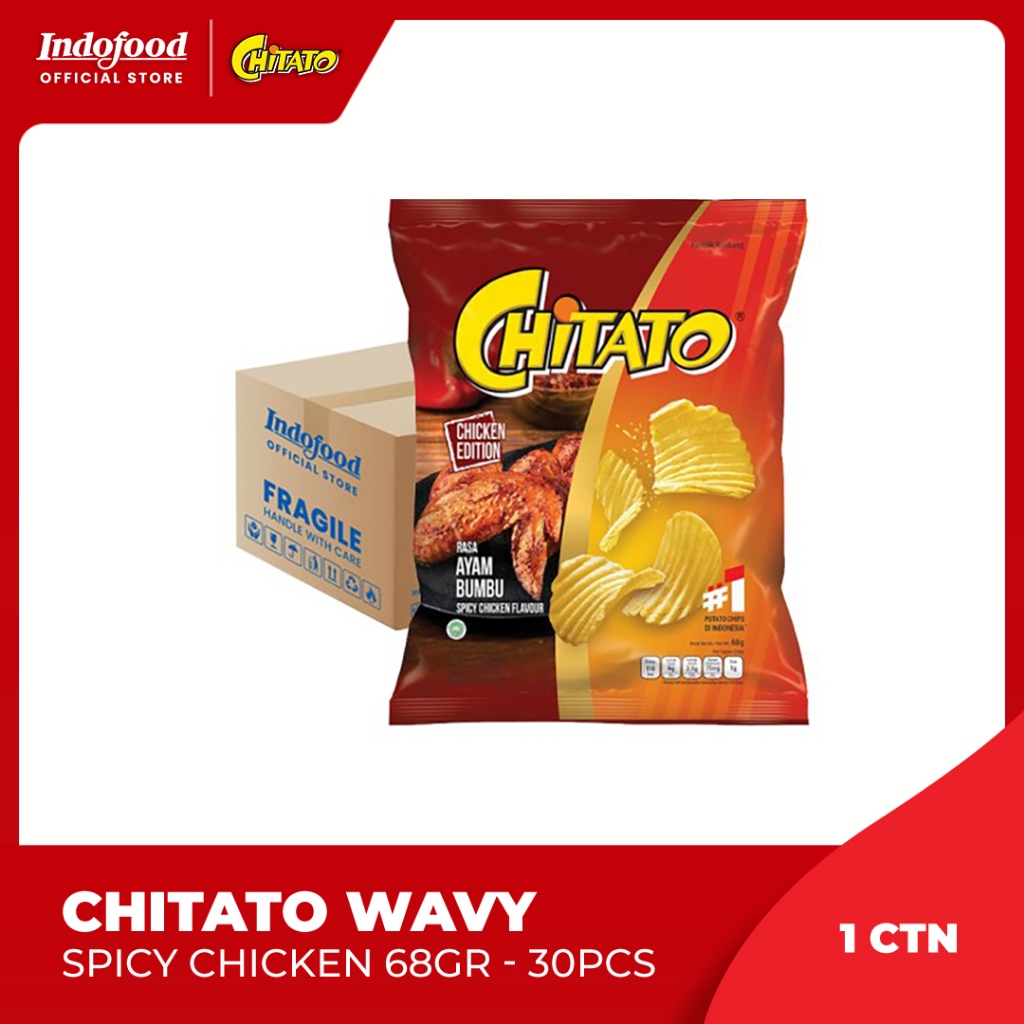 Jual 1 ctn - Chitato Wavy Spicy Chicken 68gr | Shopee Indonesia