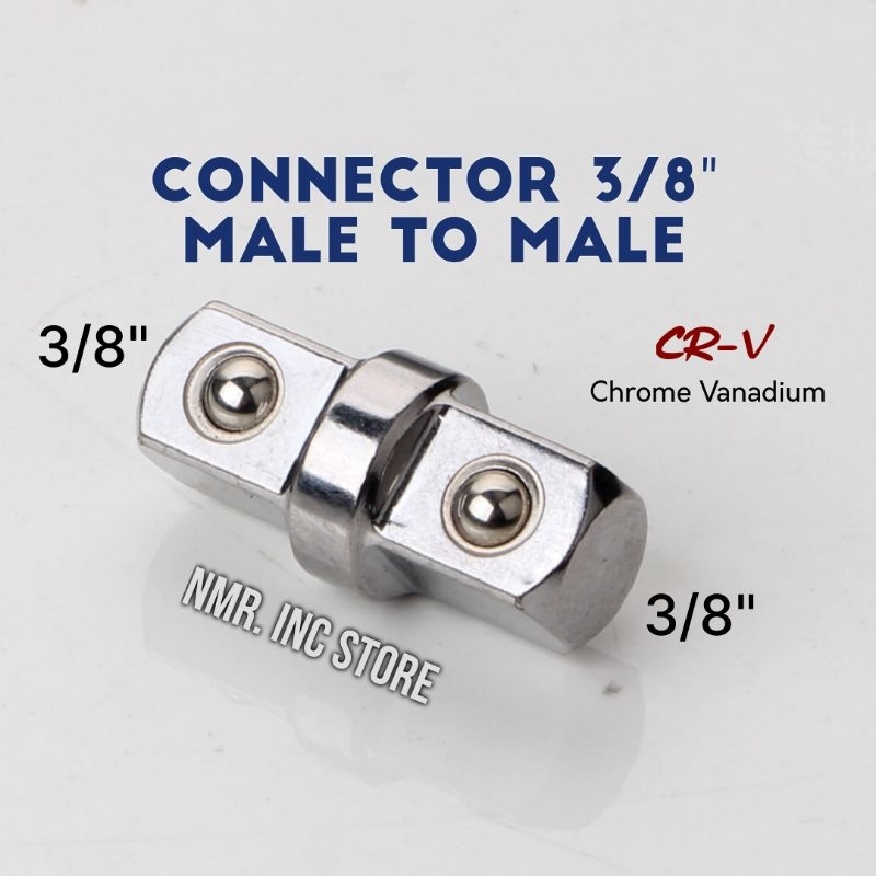 Jual Connector Socket 3/8", Adaptor Konektor Mata Kunci Shock 3/8 Male ...