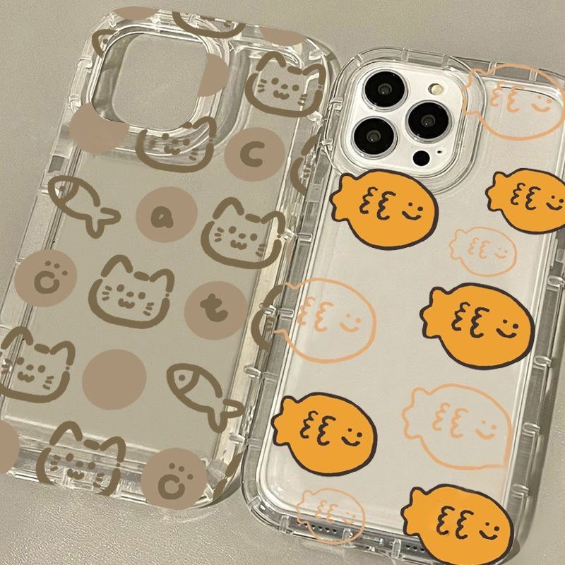 Jual Case Ins Korea Lucu Sederhana Kucing Ikan Case iPhone 13 12 11 14 ...