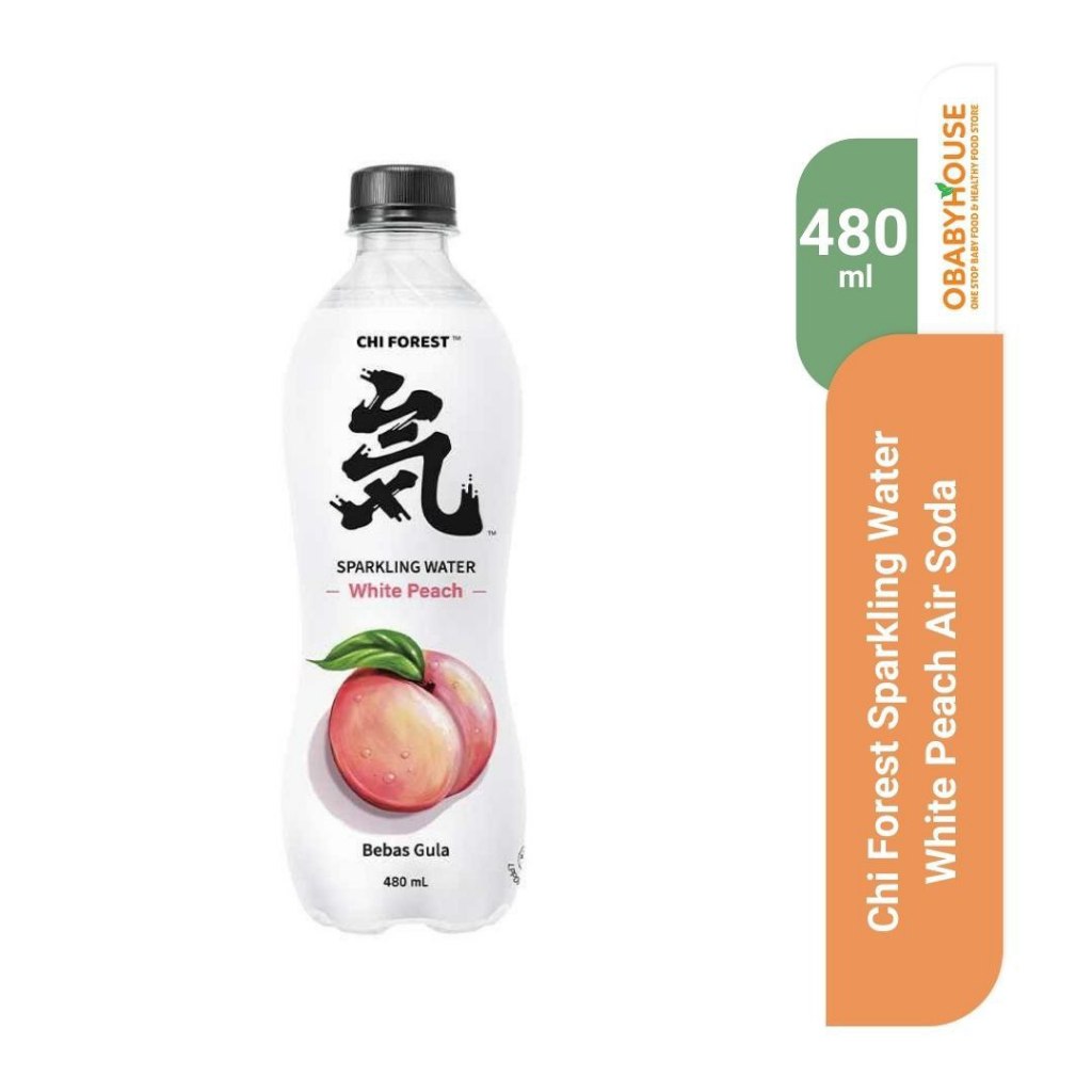 Jual Chi Forest Sparkling Water White Peach Air Soda 480 ml | Shopee Indonesia