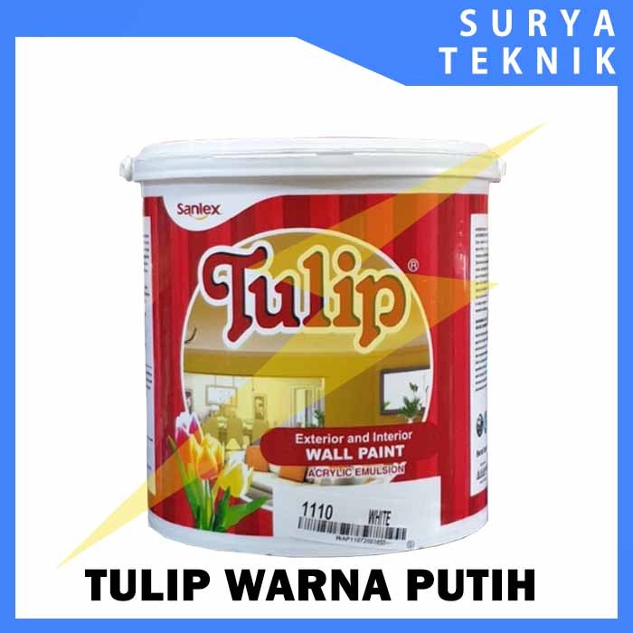 Jual Cat Tembok Sanlex Tulip White - Black 4.5 kg - 1110 | Shopee Indonesia