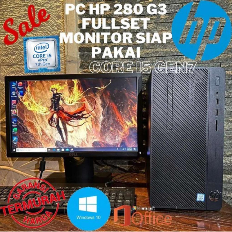 Jual Komputer Core i5 gen7 Ram 8gb ssd 256gb Win10 Fullset Monitor ...