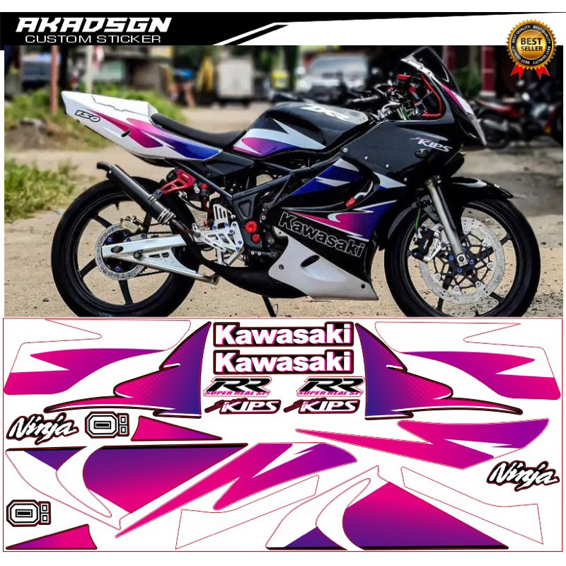 Jual sticker striping Kawasaki Ninja RR old (sudah cutting mesin ...