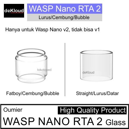 Jual WASP Nano RTA 2 Replacement Glass | v2 kaca gelas tabung tank ...