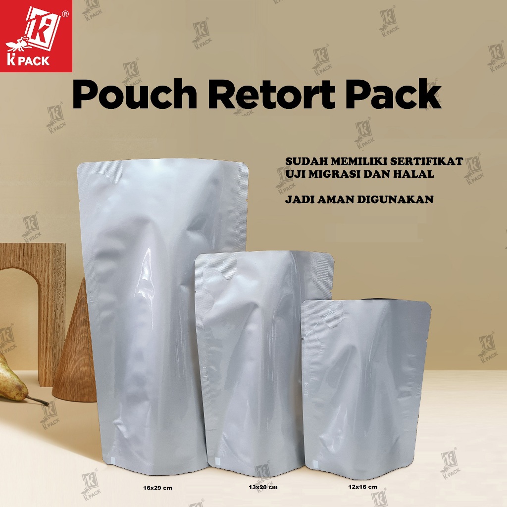 Jual Standing Pouch Retort Aluminium KPACK 250gr 500gr 1000gr FOOD PACKAGING BISA DIREBUS ...
