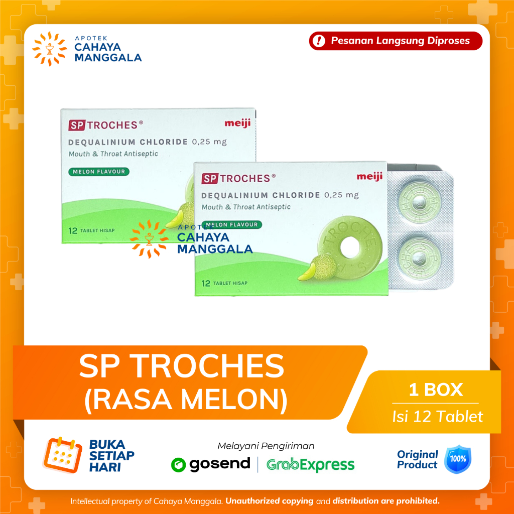 Jual SP TROCHES RASA MELON @ 12 TABLET | Shopee Indonesia