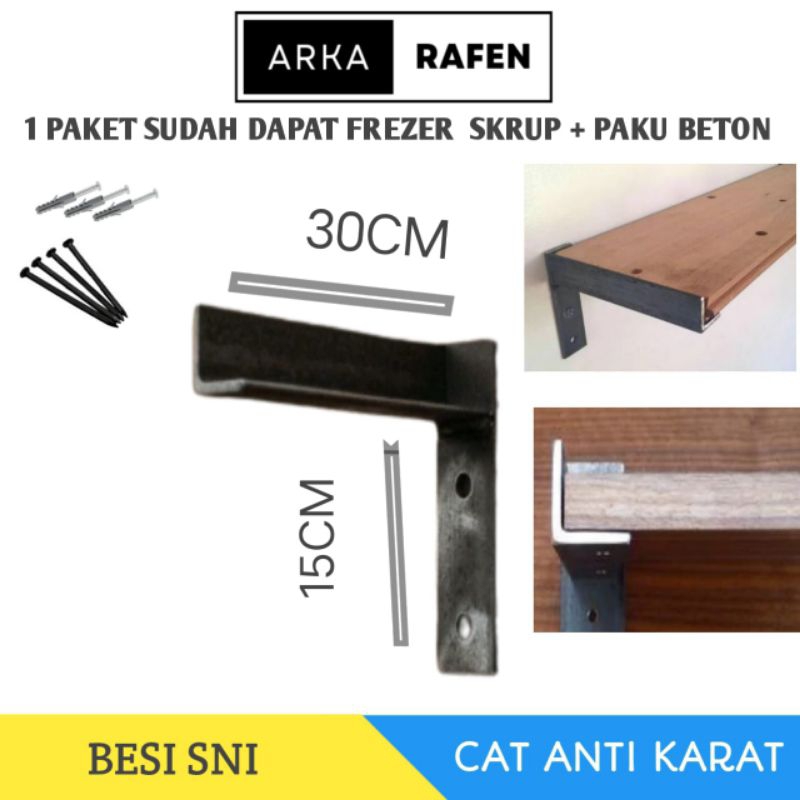 Jual Rak siku kitchen set 15x30 / besi siku L ambalan papan | Shopee ...