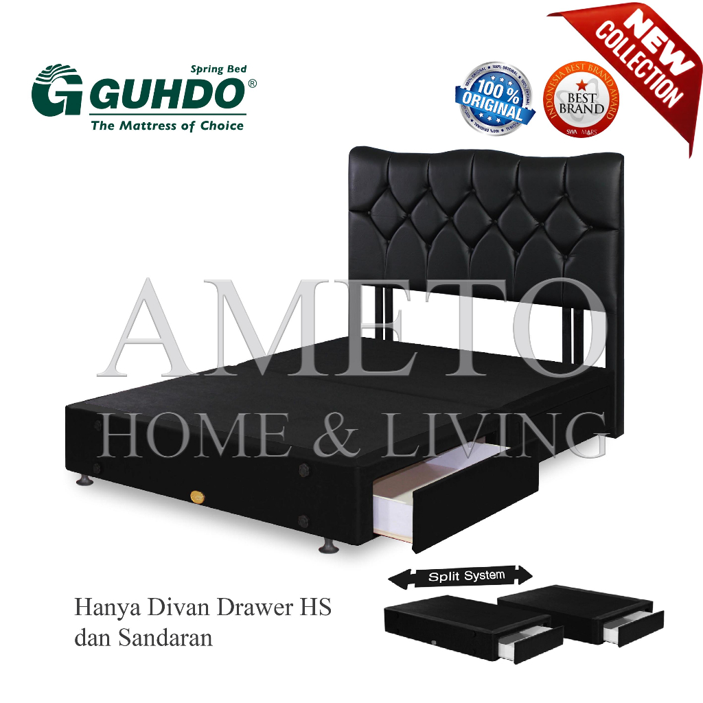 Jual Divan Sandaran Guhdo 90 100 120 140 160 180 200 x 200 BS Drawer ...