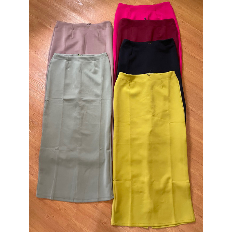 Jual Rok Span scuba prem wanita kekinian Polos | Shopee Indonesia