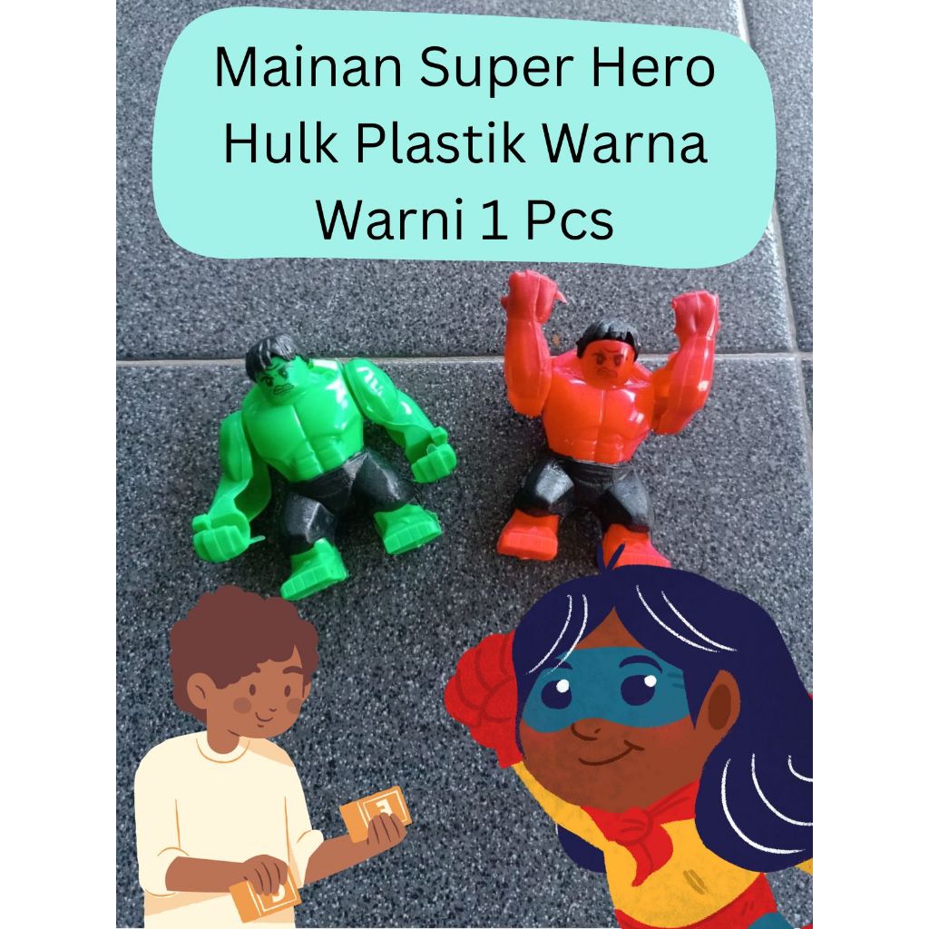 Jual MAINAN SUPERHERO HULK BERWARNA PLASTIK 1 PCS | Shopee Indonesia