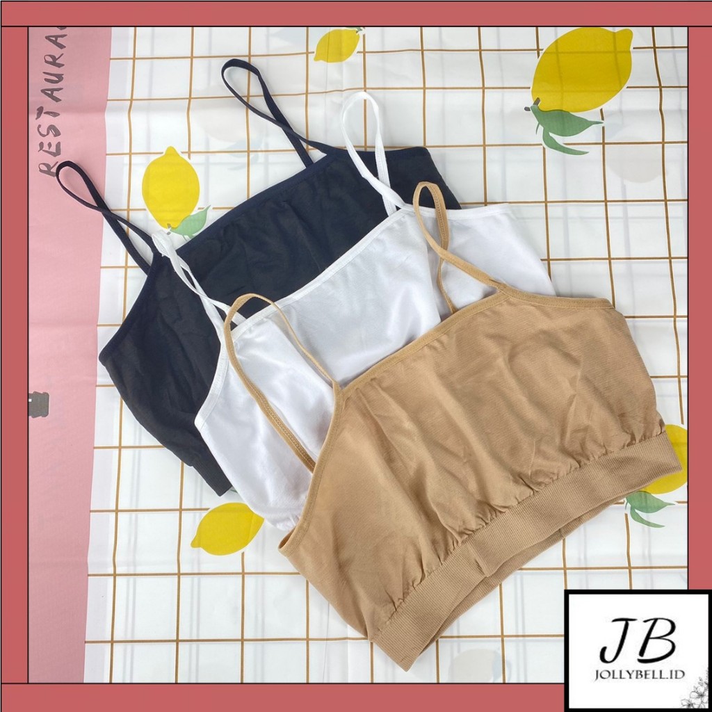Jual •Jollybell.id•BR669 BH Tanktop bra Kemben Singlet Crop Tali Pakaian dalam wanita sexy ...