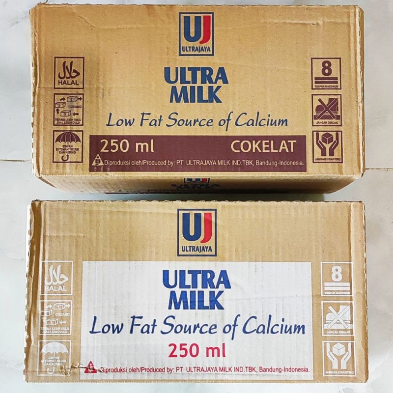 Jual Susu Ultra Low Fat 250 ml 1 Dus Isi 24 Pcs | Shopee Indonesia