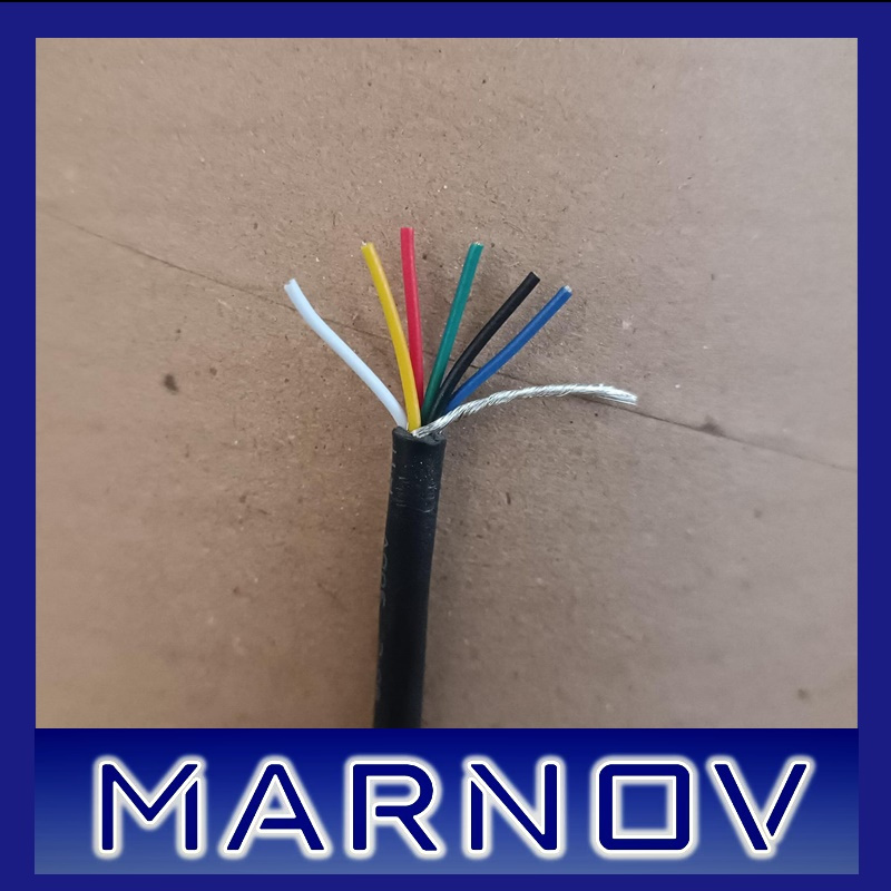 Jual AWG24 SIGNAL ISI 6 Shielded Core Jalur Shielded Screen Kabel Cable ...