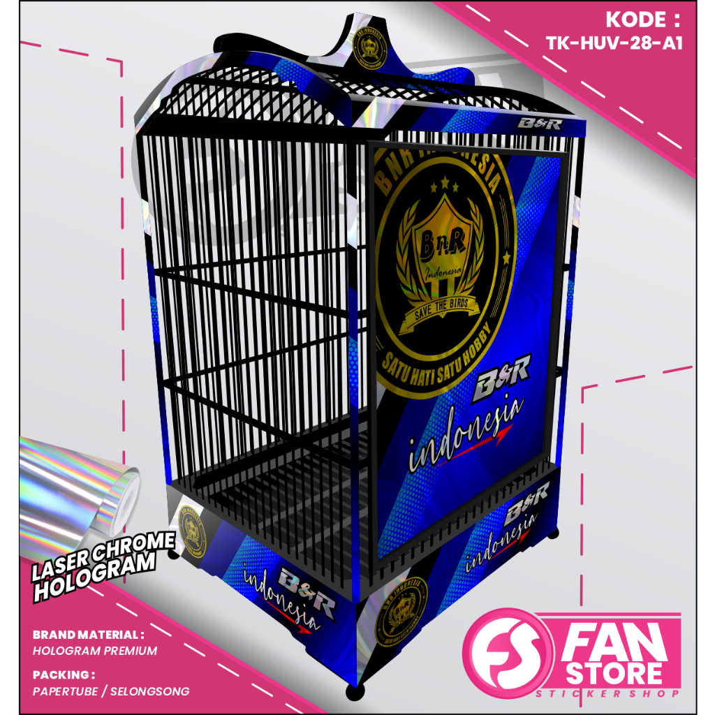 Jual Stiker Decal Kandang Kotak BNR Project Custom Motif - Decal ...