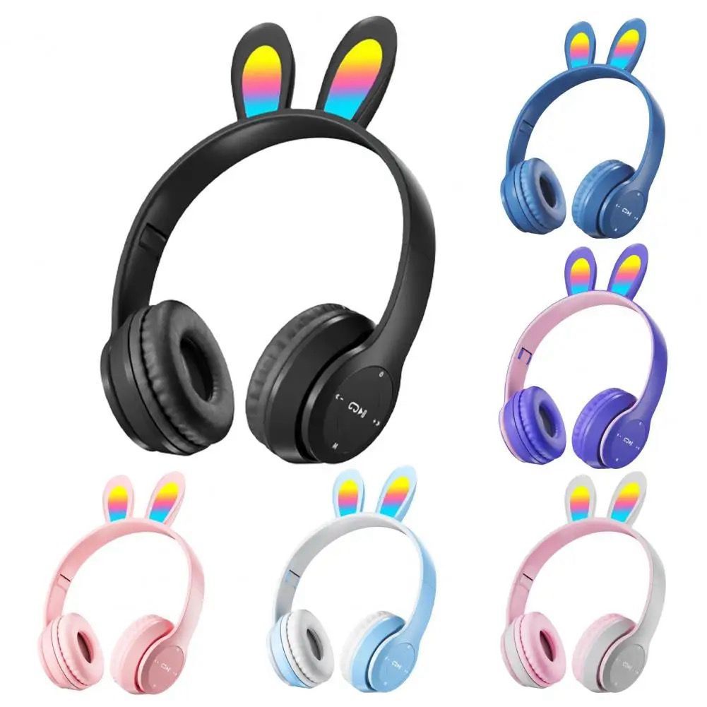 Jual FAST Headphone Bluetooth P47R RABBIT EARS MACARON HEADSET ...