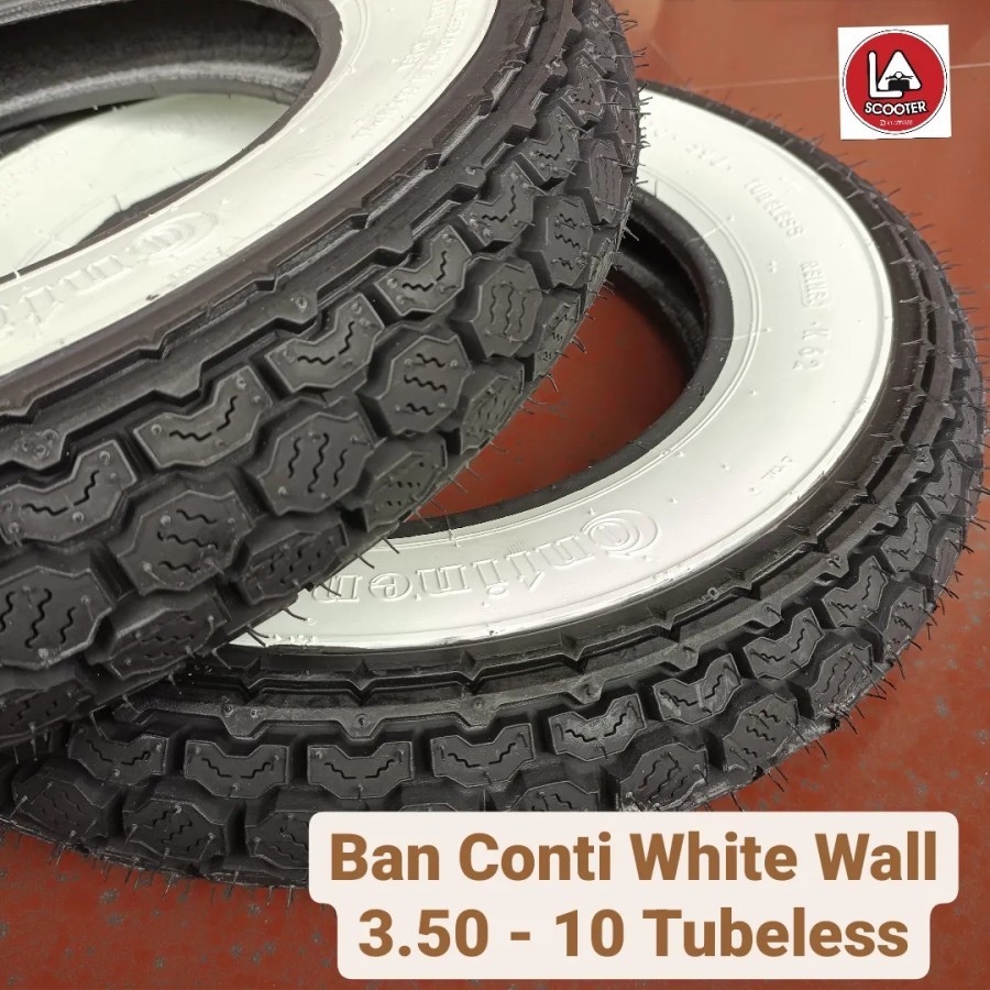 Jual Ban continental whitewall tubeless ukuran 350-10 | Shopee Indonesia