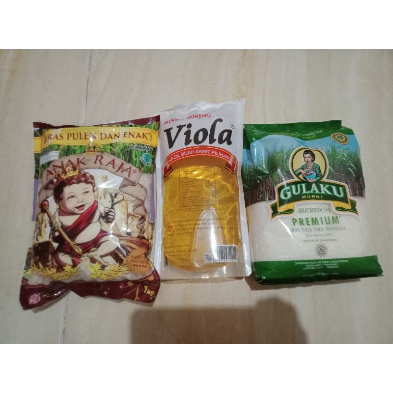 Jual BERAS 1KG+ GULA 1KG+900ML MINYAK GORENG PAKET SEMBAKO MURAH ...