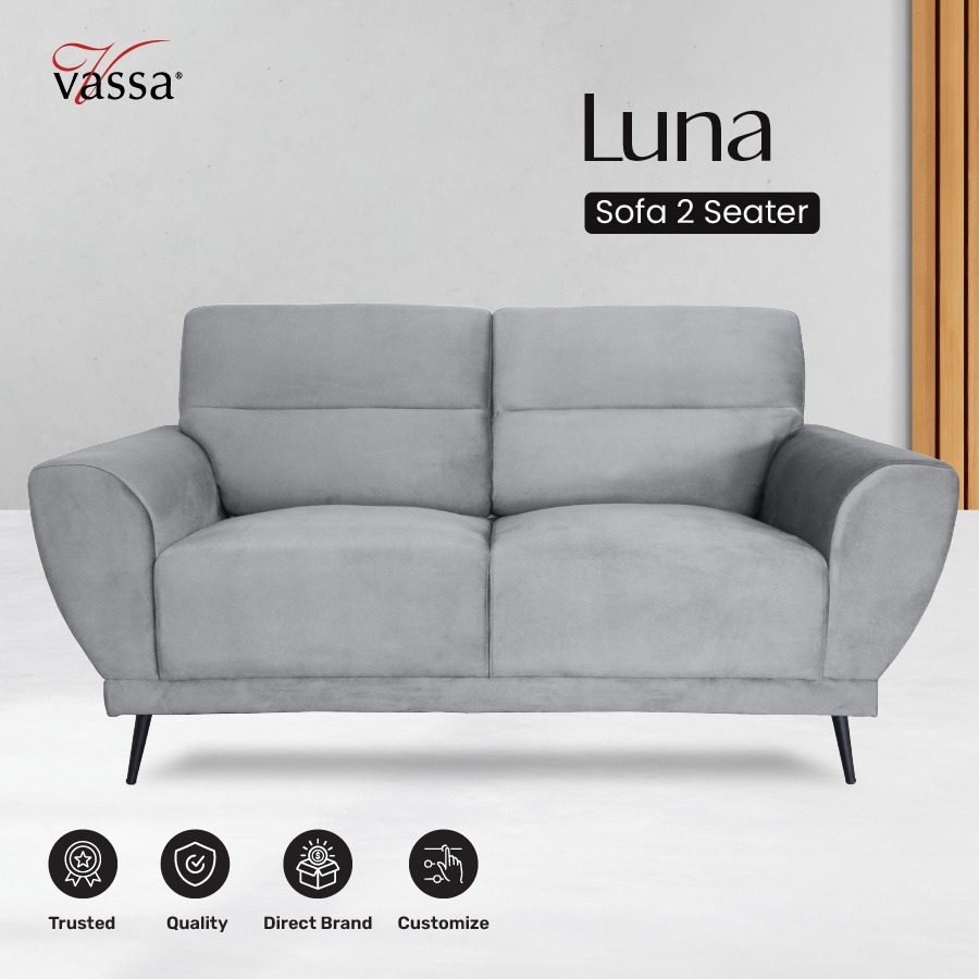 Jual sofa 2 seater modern minimalis tipe LUNA by VASSSA SOFA | Shopee ...