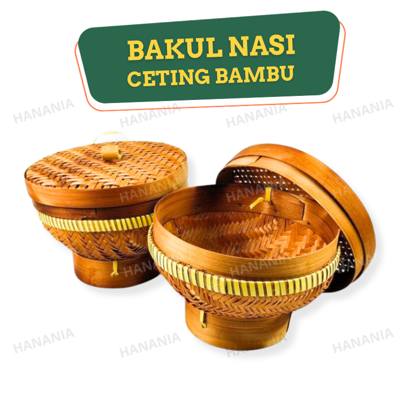 Jual BAKUL NASI CETING BAMBU ANYAMAN LENGKAP DENGAN TUTUP | Shopee ...
