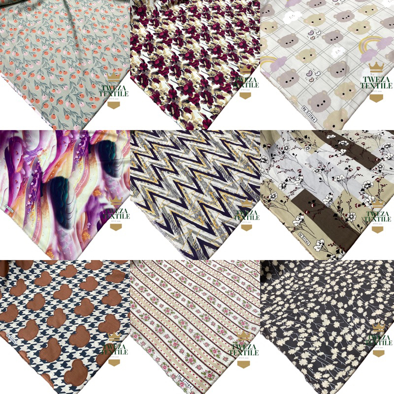 Jual Kain Katun Rayon Motif Salur Viscose Premium Uniqlo Bahan Daster ...