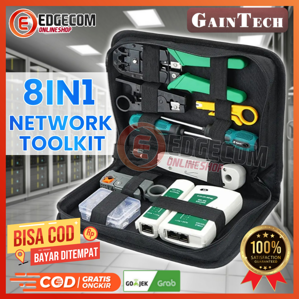 Jual Gaintech Toolkit Network Repairt 8in1 Tool Kit Set Lan Rj45 Rj11