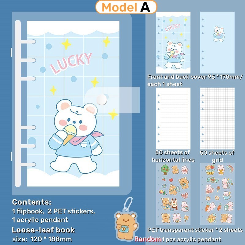 Jual Binder note lucu aesthetic /Notebook journal kartun/Buku catatan ...
