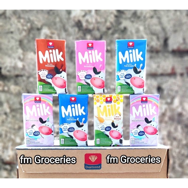 Jual Diamond Susu Uht 125ml isi 40 pcs | Diamond milk 125ml | | Shopee Indonesia