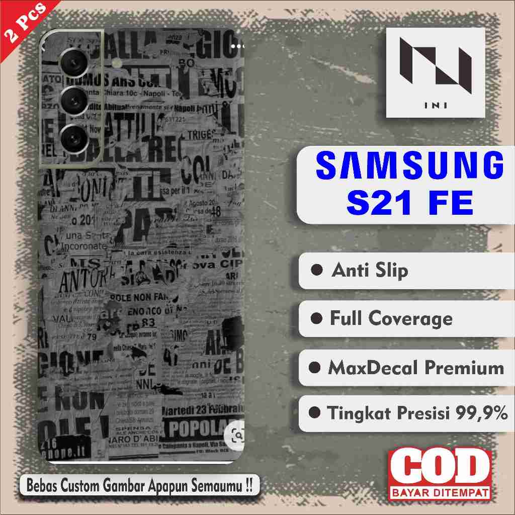 Jual -Isi 2- Samsung S21 FE Garskin/Stiker/Case Premium Bebas Custom Gambar apapun (COD ...