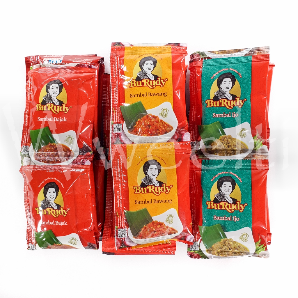 Jual Bu Rudy Sambal Bawang Terasi Ijo Sachet Isi 10 Oleh Oleh Khas Bu ...