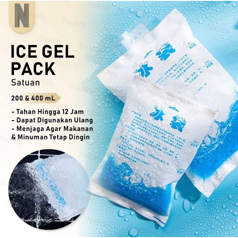 Jual Ice Pack Gel 200ml Cooler Kantong suhu tetap dingin cool jelly dry ...