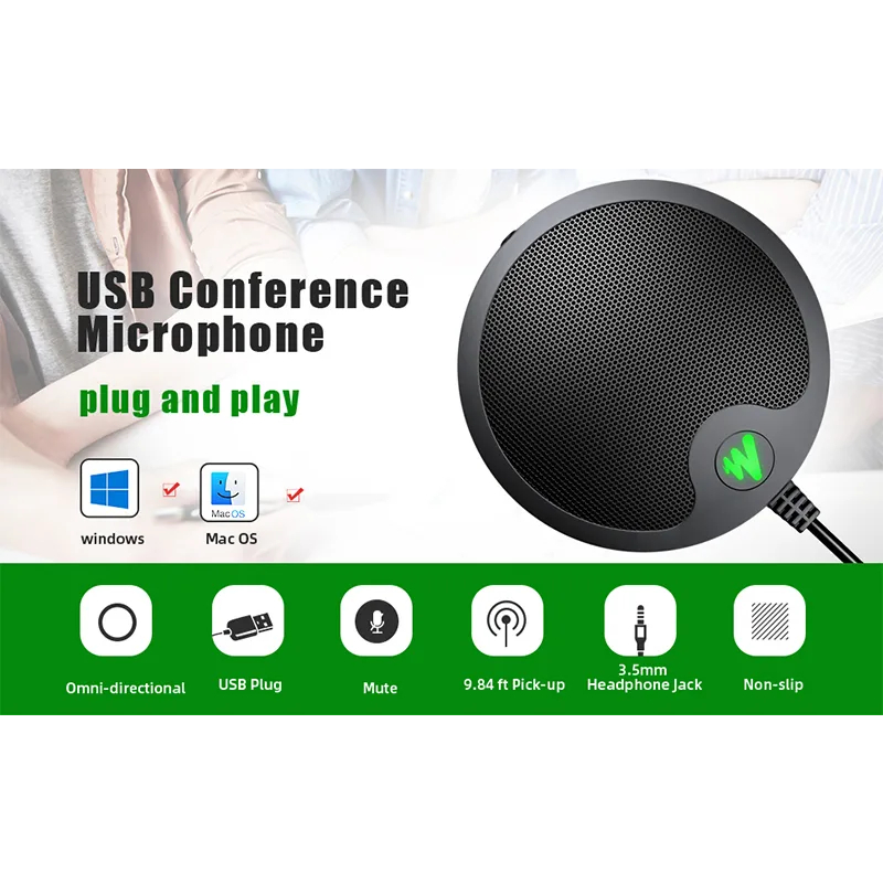 Jual MAONO AU-BM10 USB Conference Microphone Omnidirectional Condensor ...