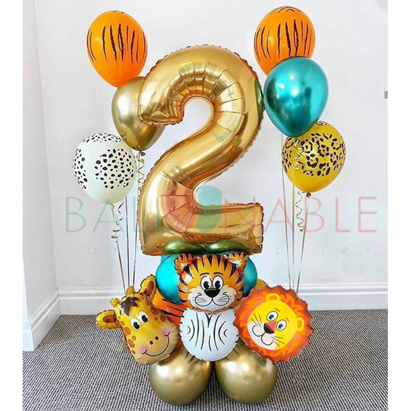 Jual Paket Dekorasi Balon Angka Animal (PD144) | Shopee Indonesia