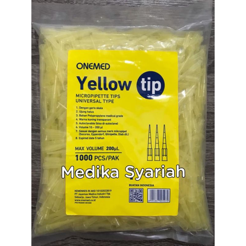 Jual YELLOW TIPS MICROPIPET TIPS KUNING ONEMED | Shopee Indonesia