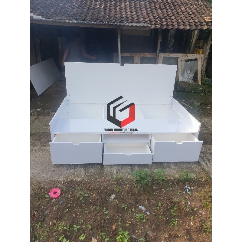 Jual Dipan Full storage HPL 120x200 / dipan laci minimalis | Shopee ...