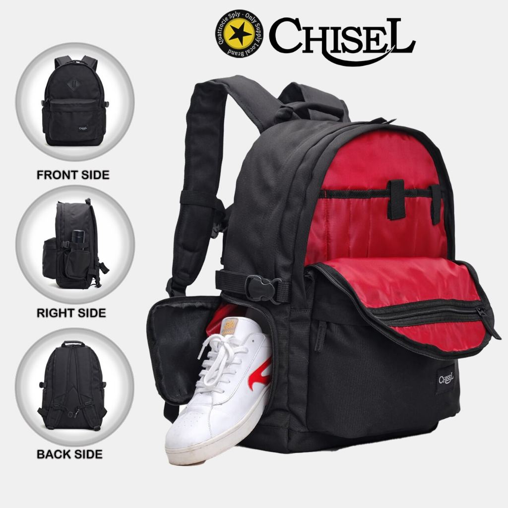 Jual Tas Ransel Laptop 15Inc Black Black Zabaniah Slot Sepatu Tali Bahu ...