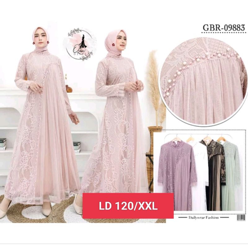 Jual Gamis Brukat Ozias Jumbo Azalea | Shopee Indonesia