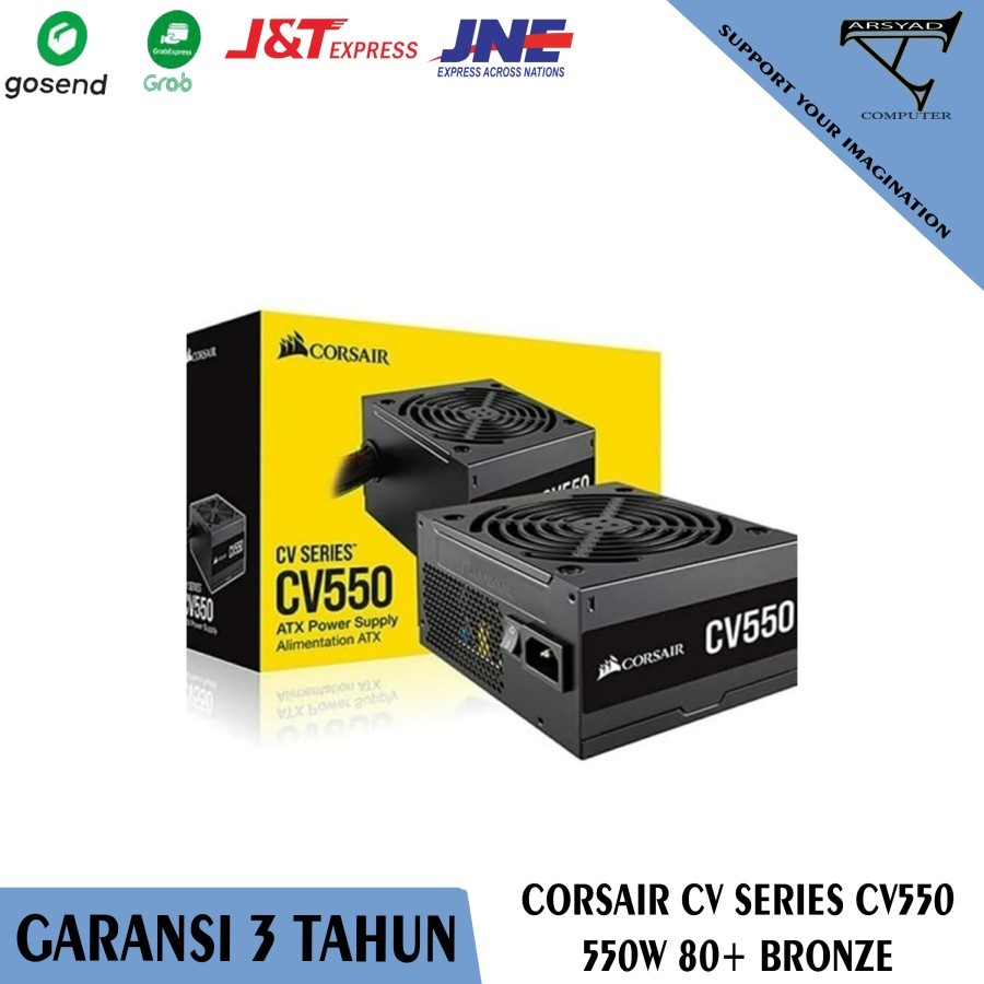 Jual Corsair Powersupply CV550 550W 80+ Bronze [CP-9020210-EU] CV 550 ...