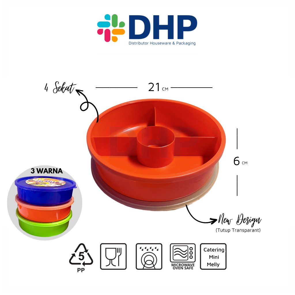 Jual Kotak Makan CATERING MINI MELLY 4 Sekat Picnic Food Container Plastik Tempat Bekal Anak BPA ...