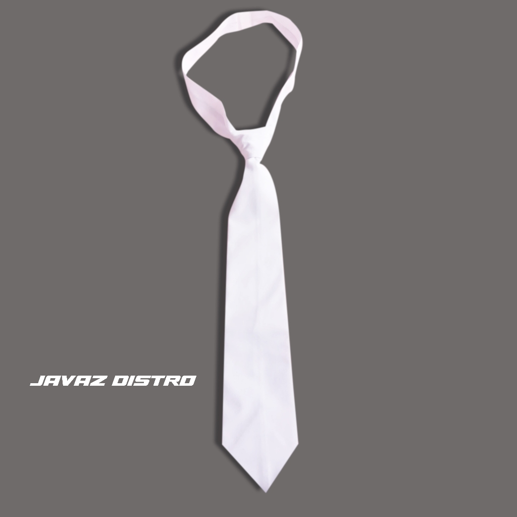 Jual Dasi Hitam Instant Formal putih Polos Langsung Pakai Unisex Pria ...