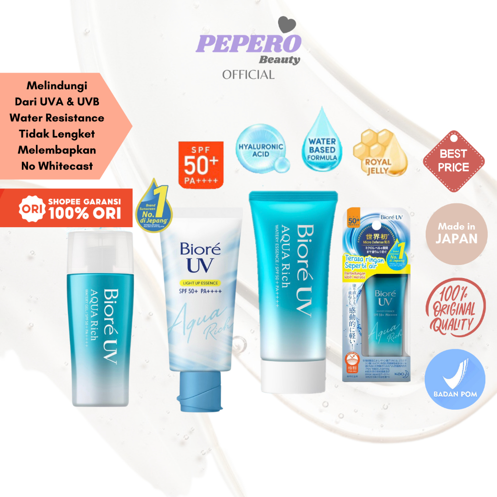 Jual BIORE UV Aqua Rich Watery Essence SPF 50 PA++++ / Biore UV Light ...