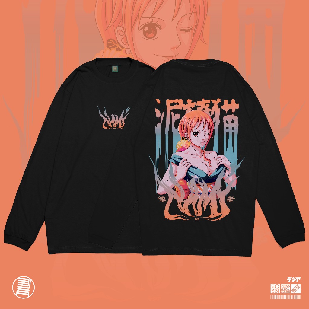 Jual Longsleeve T-Shirt Nami One Piece Straw Hat Pirates Monkey D Luffy ...